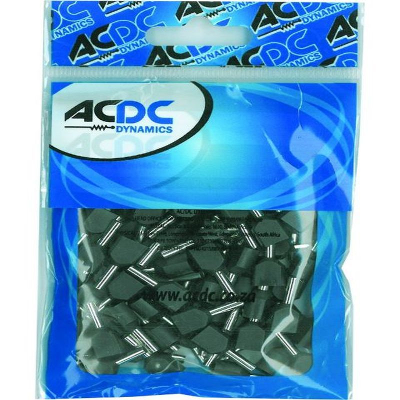 1.5MM BLACK TWIN BOOTLACE FERULE /100 - Enson